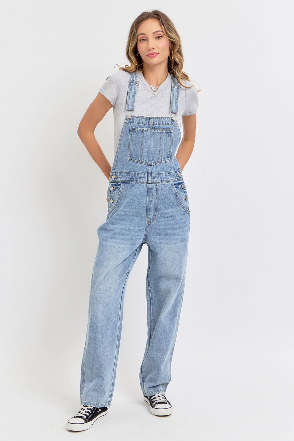 Classic Blue Jean Denim Overalls | FEATHERED LANE