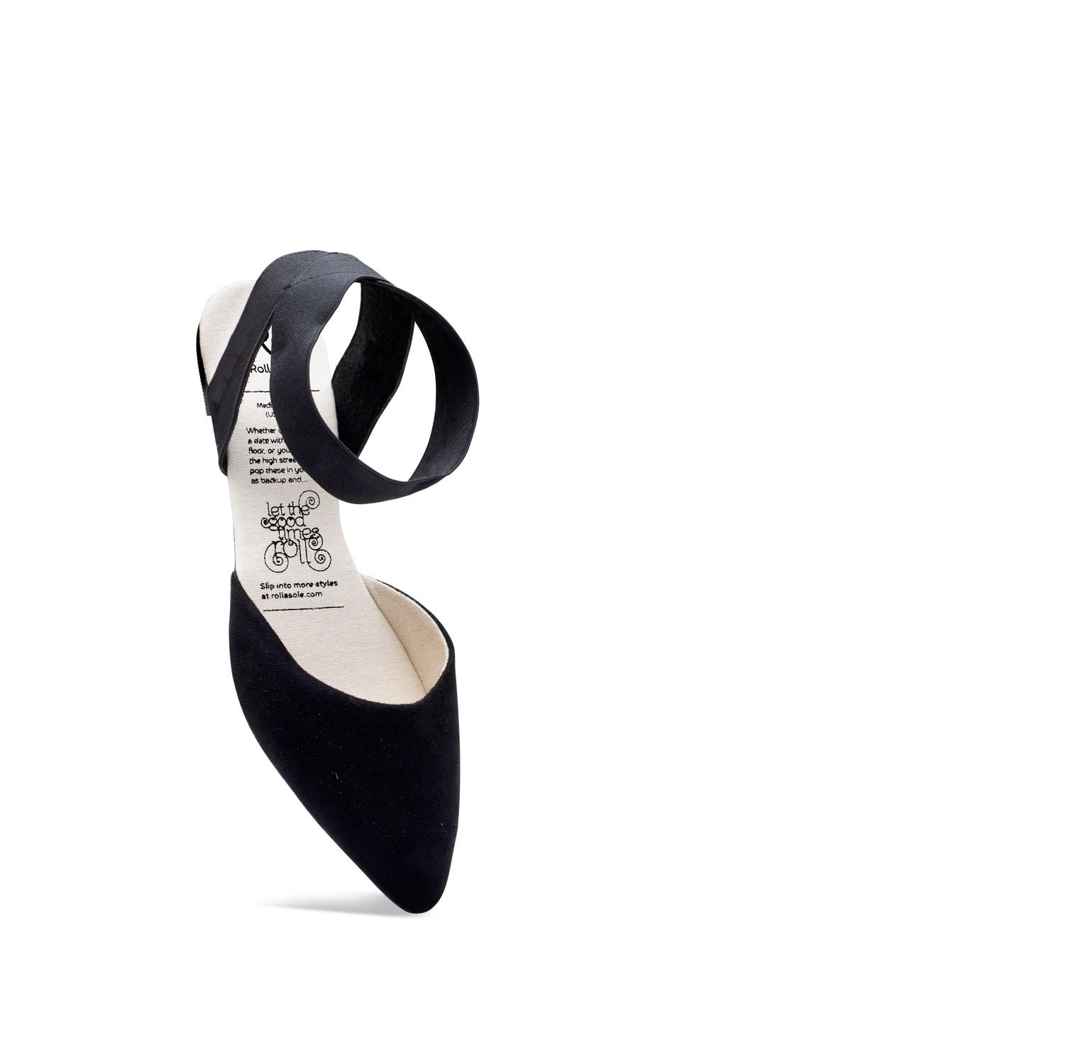 Firefly Rollasole Black Slingback Flats - Stylish & Portable ...